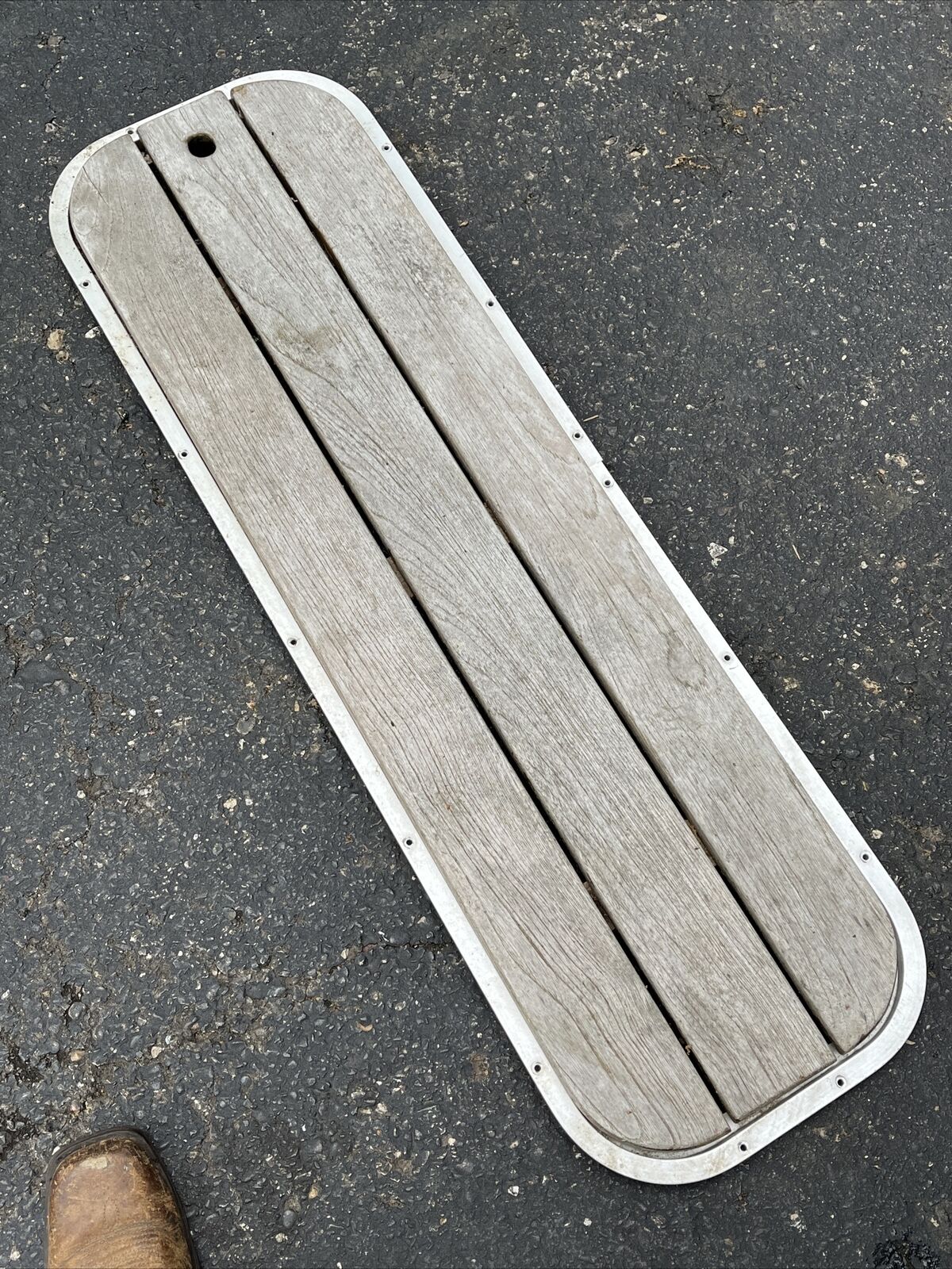 Marine Boat Teak Wood Ski Locker Floor Aluminum Flange 42 X 12 ...