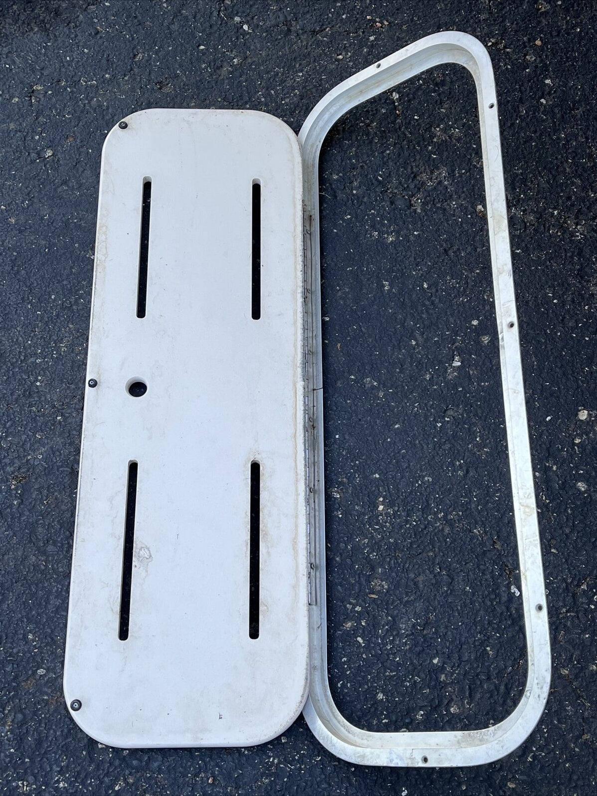 Marine Boat Teak Poly Ski Locker Floor Aluminum Flange 36 X 11.5 ...