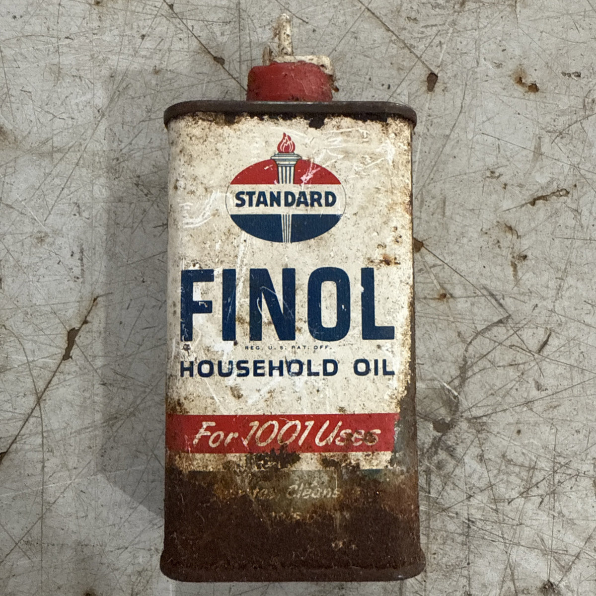 Vintage Standard Oil Finol Oil Can weighs 3.4 oz — Midwest Boat Recyclers