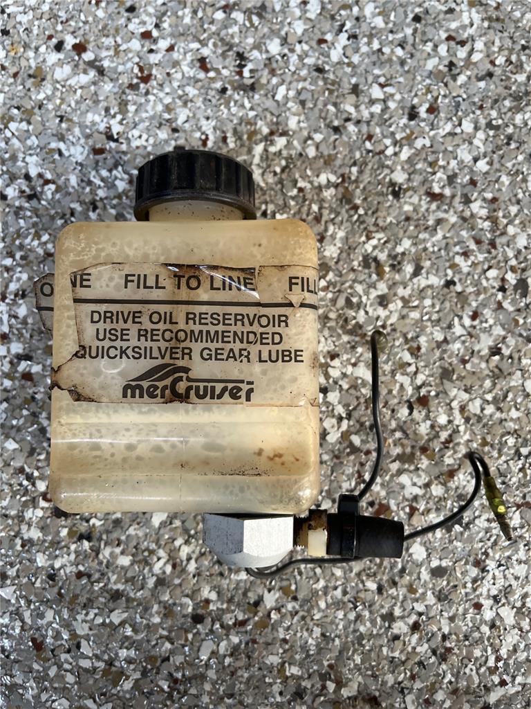 Mercruiser 4.3 OEM Drive Gear oil reservoir bottle, monitor sensor and ...