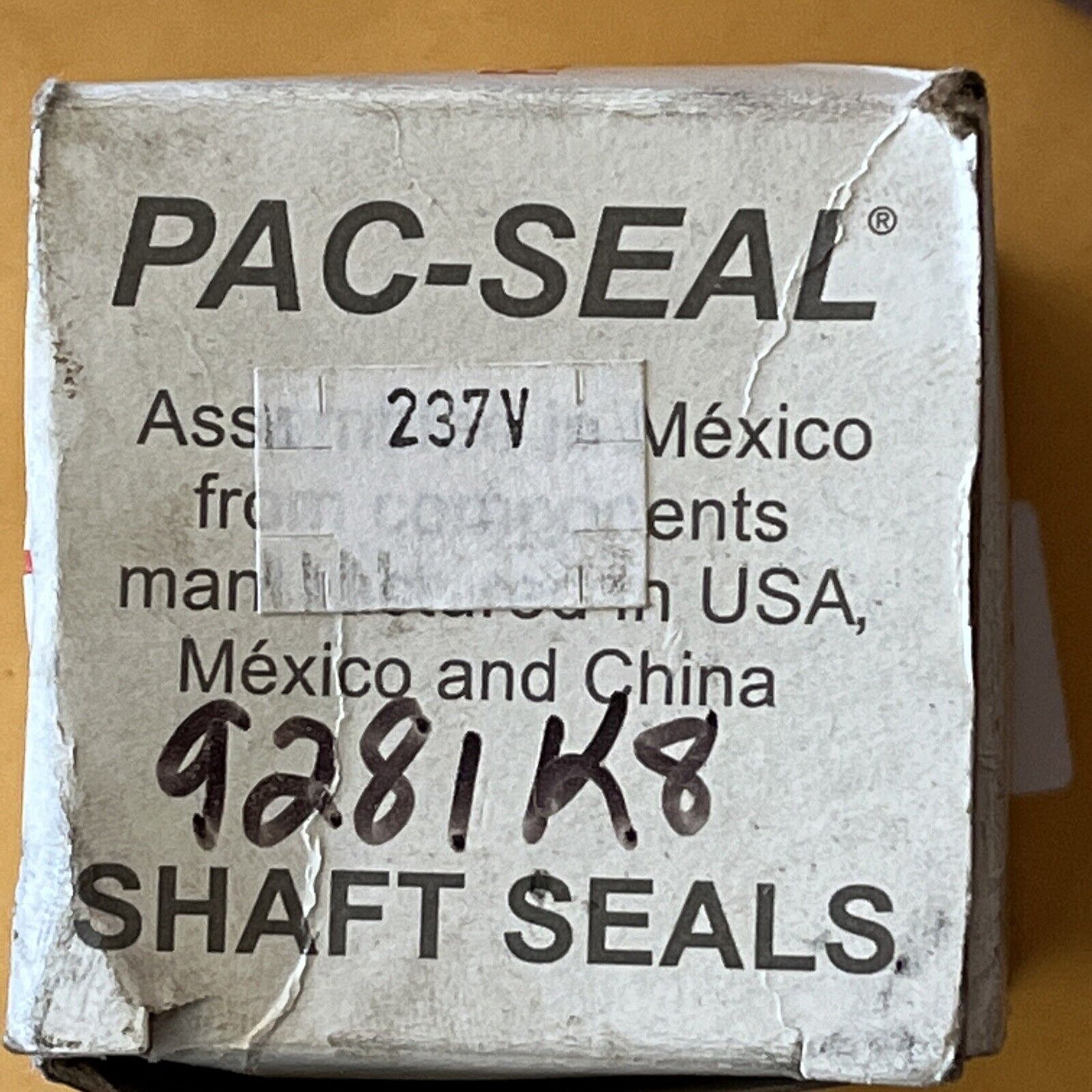 Flowserve Pac-Seal 237 V Mechanical Shaft Seal Kit Type 21 9281K8 ...