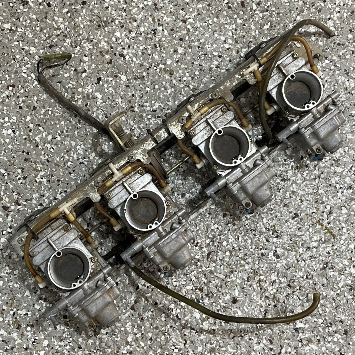 1992 YAMAHA VMAX-4 750 VMAX4 89A SET RACK FLAT SLIDE CARBS CARBURETOR ...