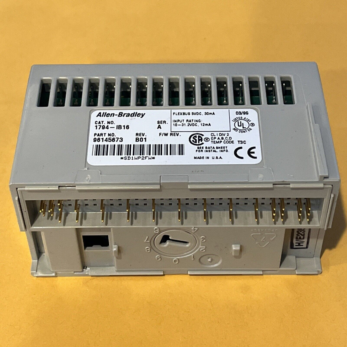 Allen Bradley 1794-IB16 FLEX I/O 24 VDC 16 Sink Input Module — Midwest ...
